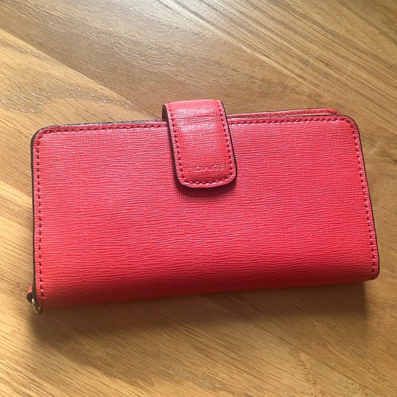 Coach | Bags | Coach Red Wallet | Poshmark